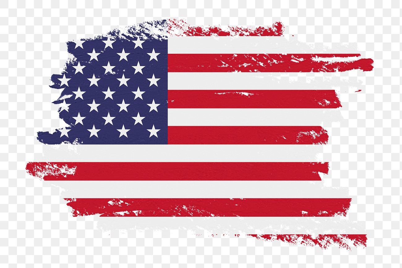 USA flag png sticker, paint | Premium PNG - rawpixel