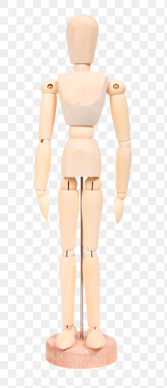 Wood figure png sticker, toy | Premium PNG - rawpixel