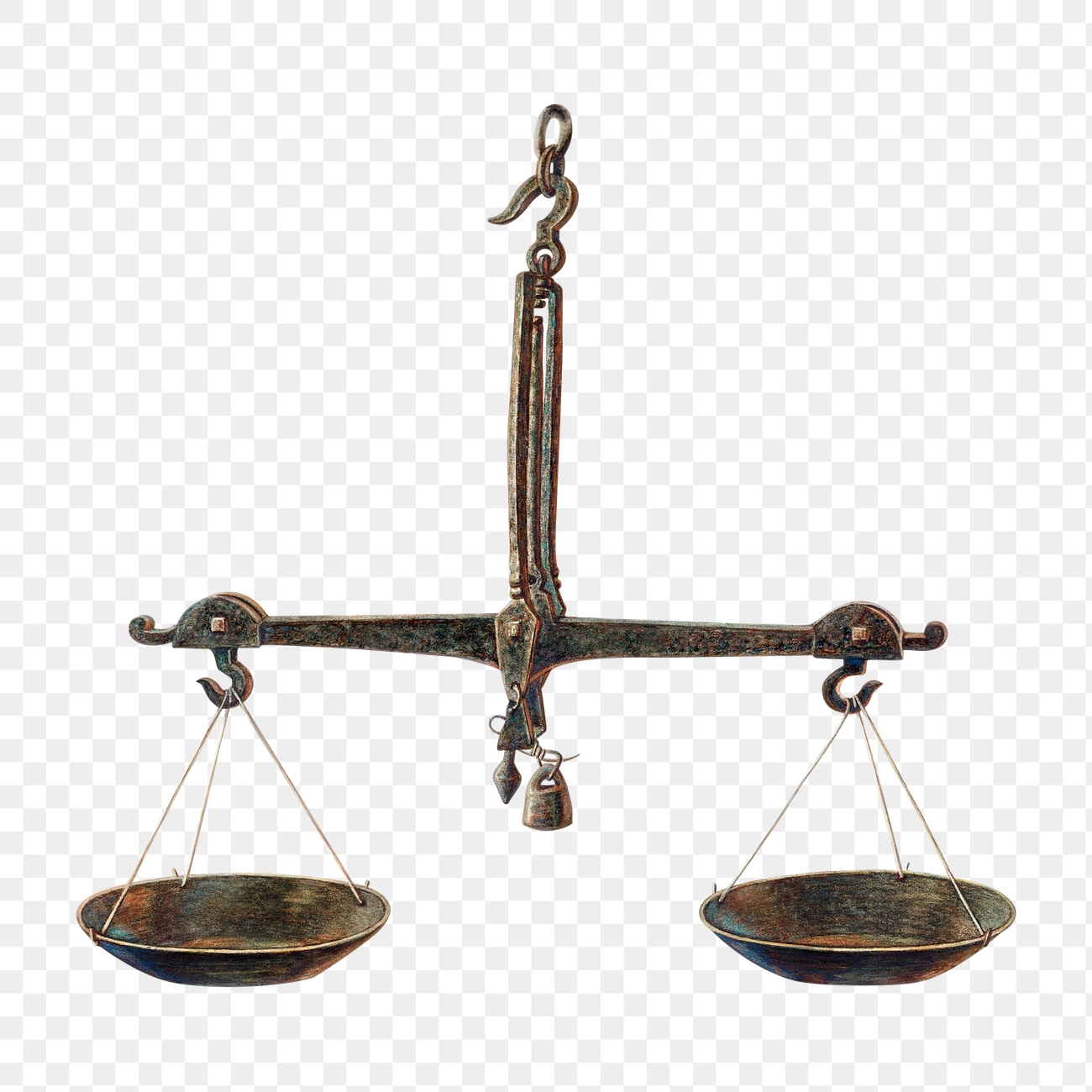 Png balance scales sticker, vintage | Premium PNG - rawpixel