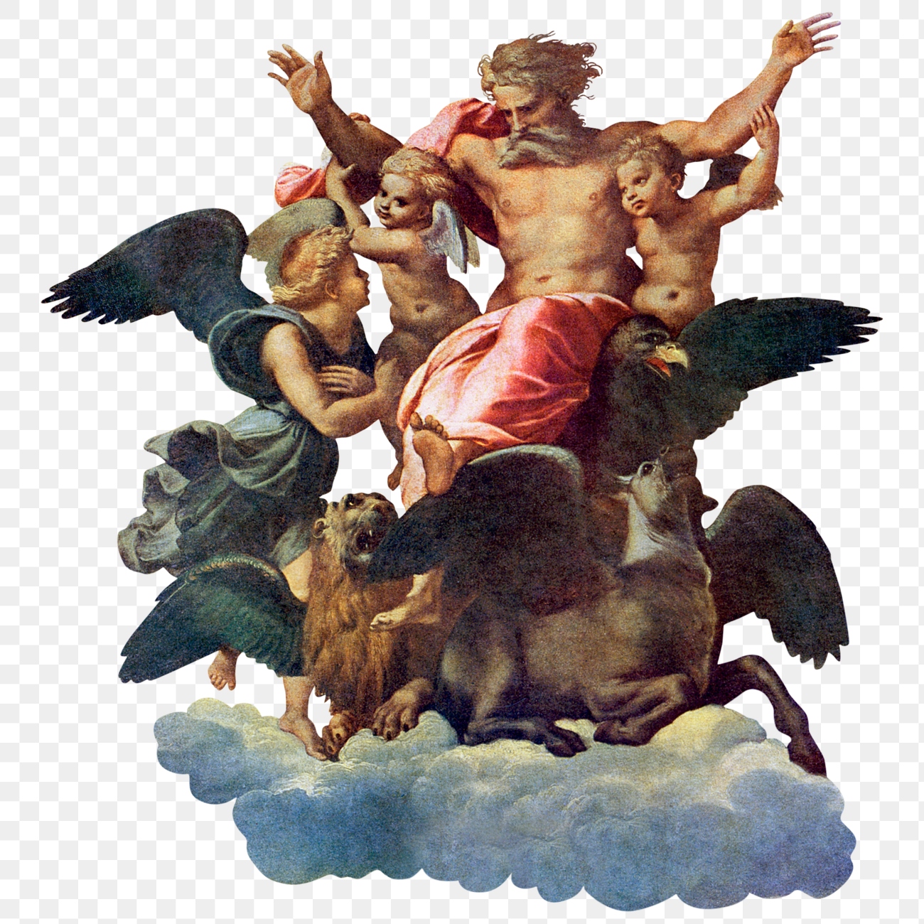 Png gods sticker, classic artwork, | Premium PNG - rawpixel