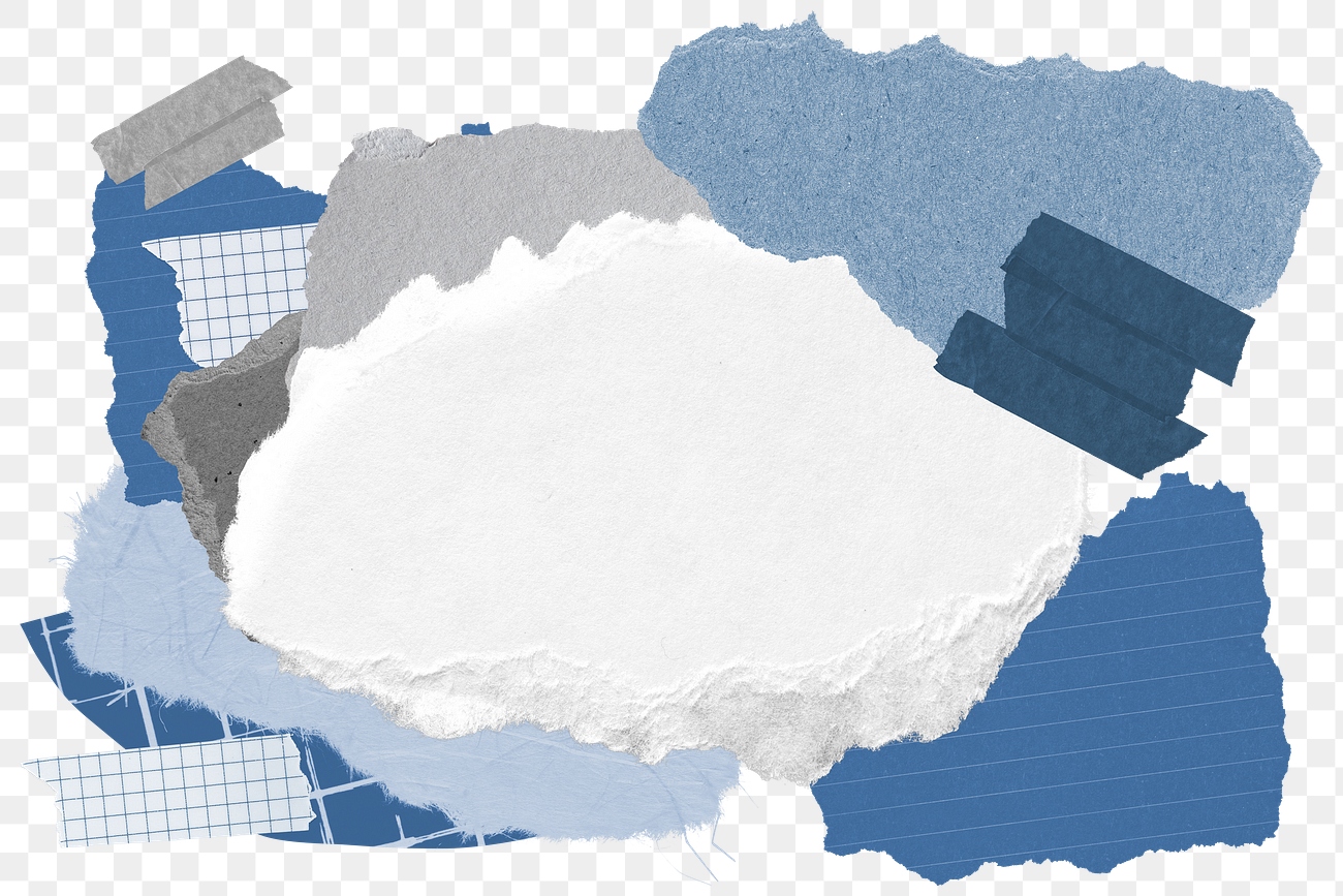 Blue paper png frame sticker, | Premium PNG - rawpixel