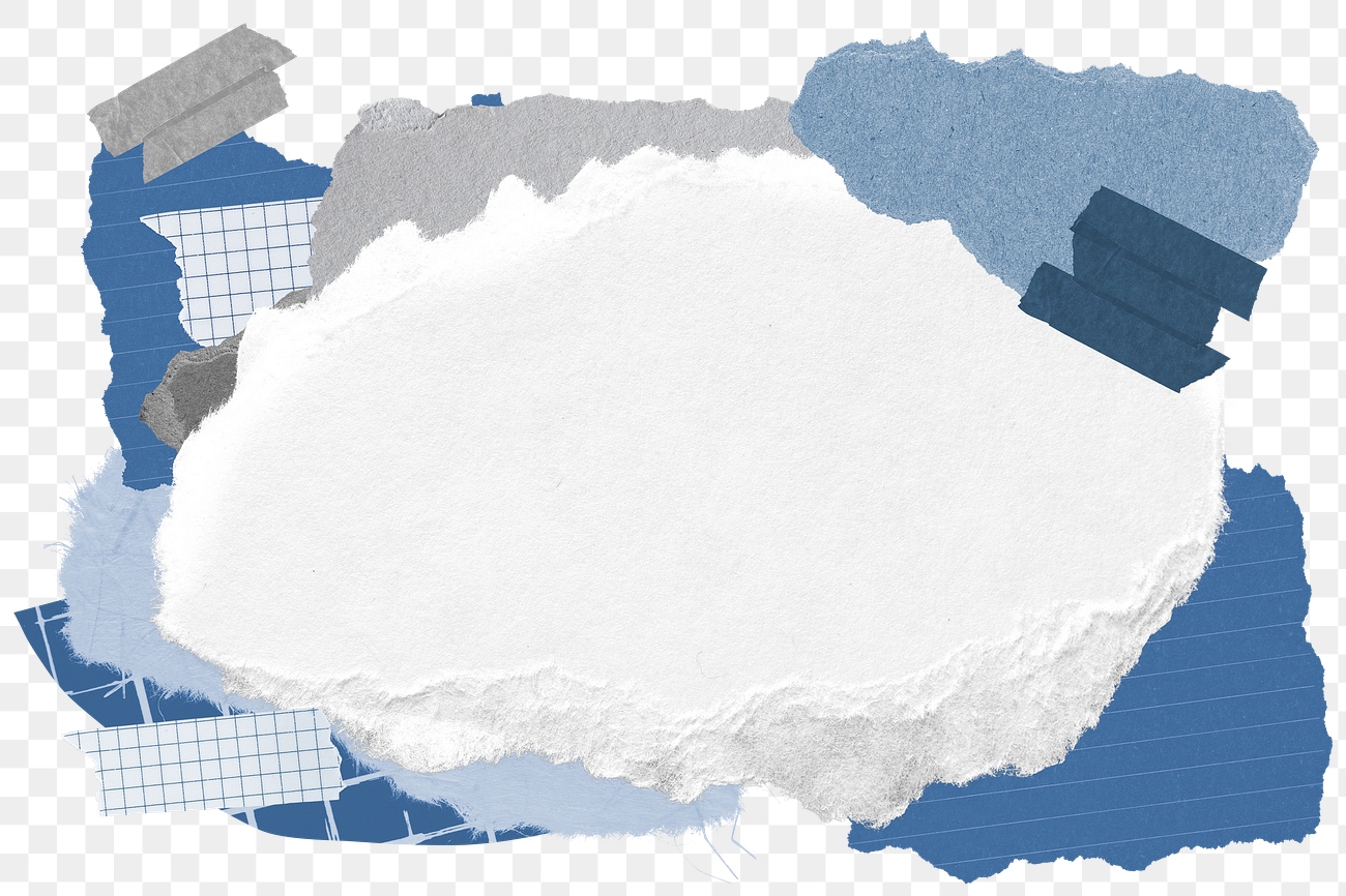 Blue paper png frame sticker, | Premium PNG - rawpixel