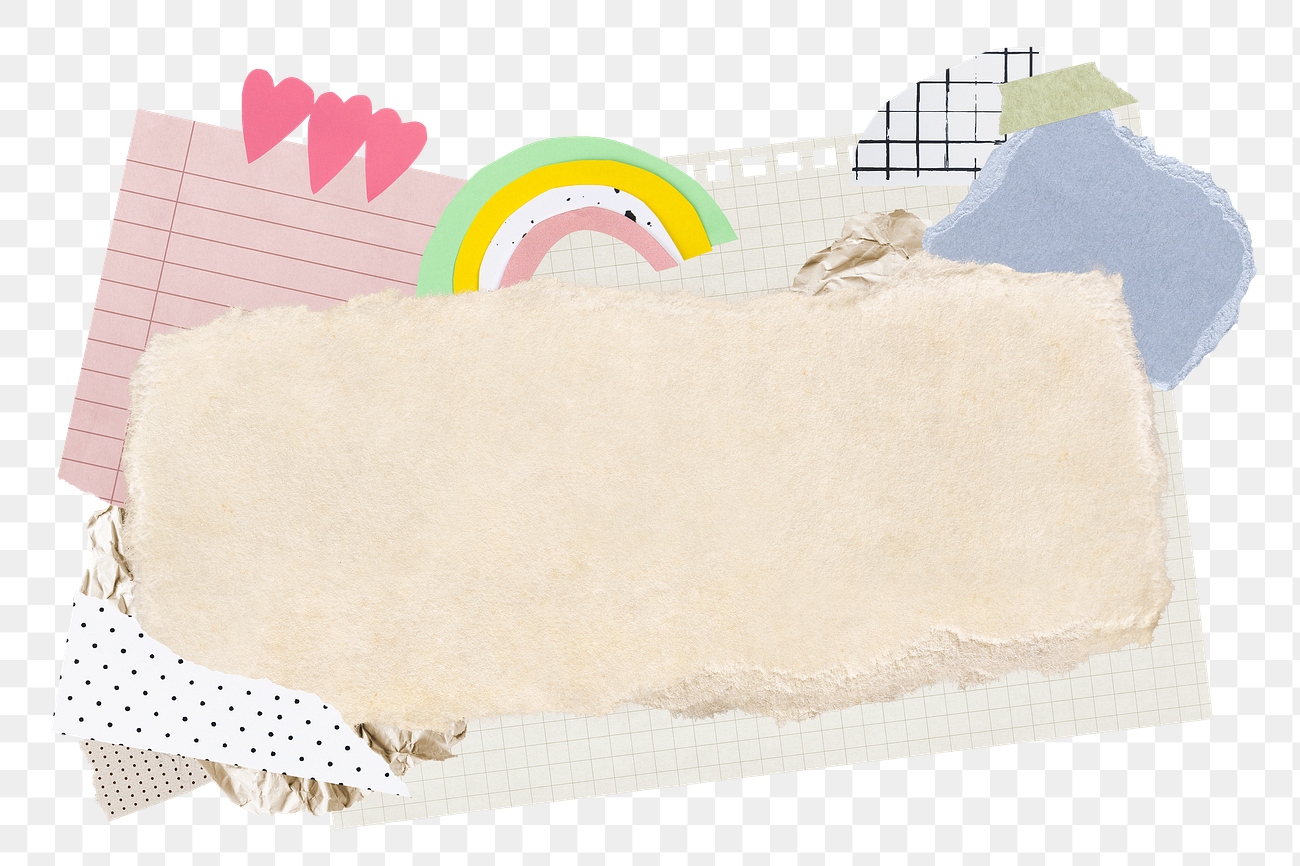 Feminine paper collage png frame | Premium PNG - rawpixel