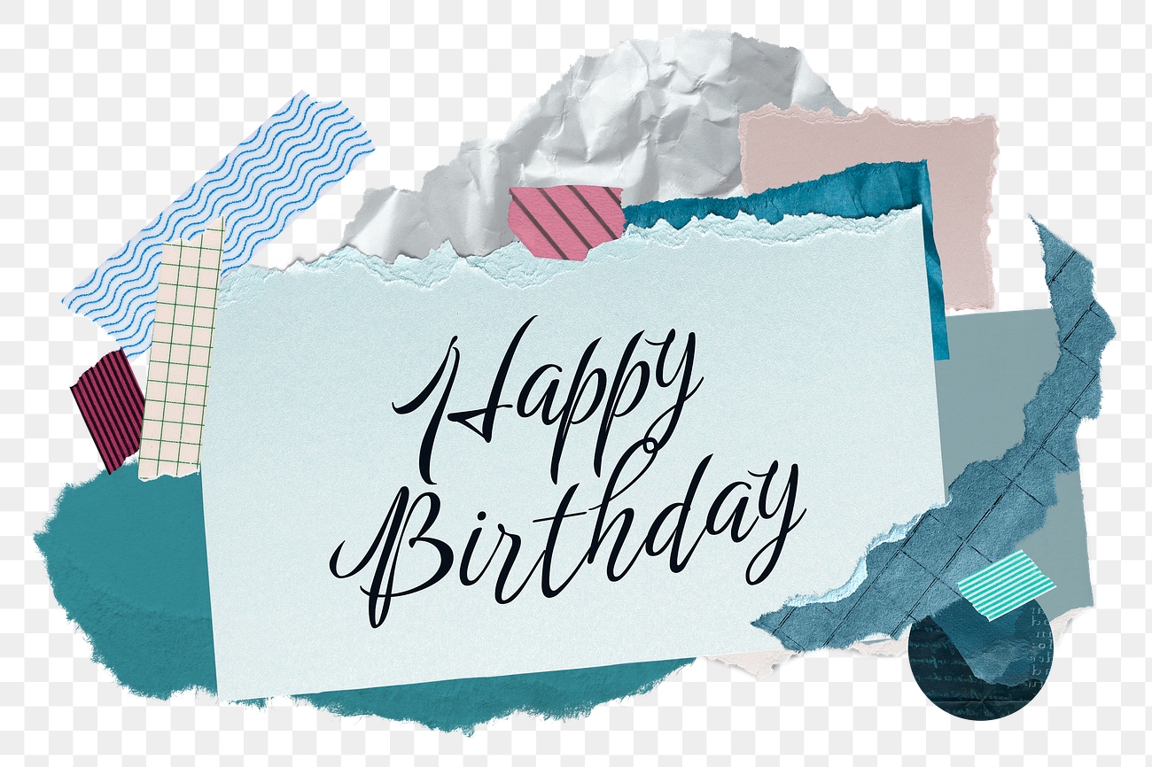 Happy Birthday png word sticker | Free PNG - rawpixel