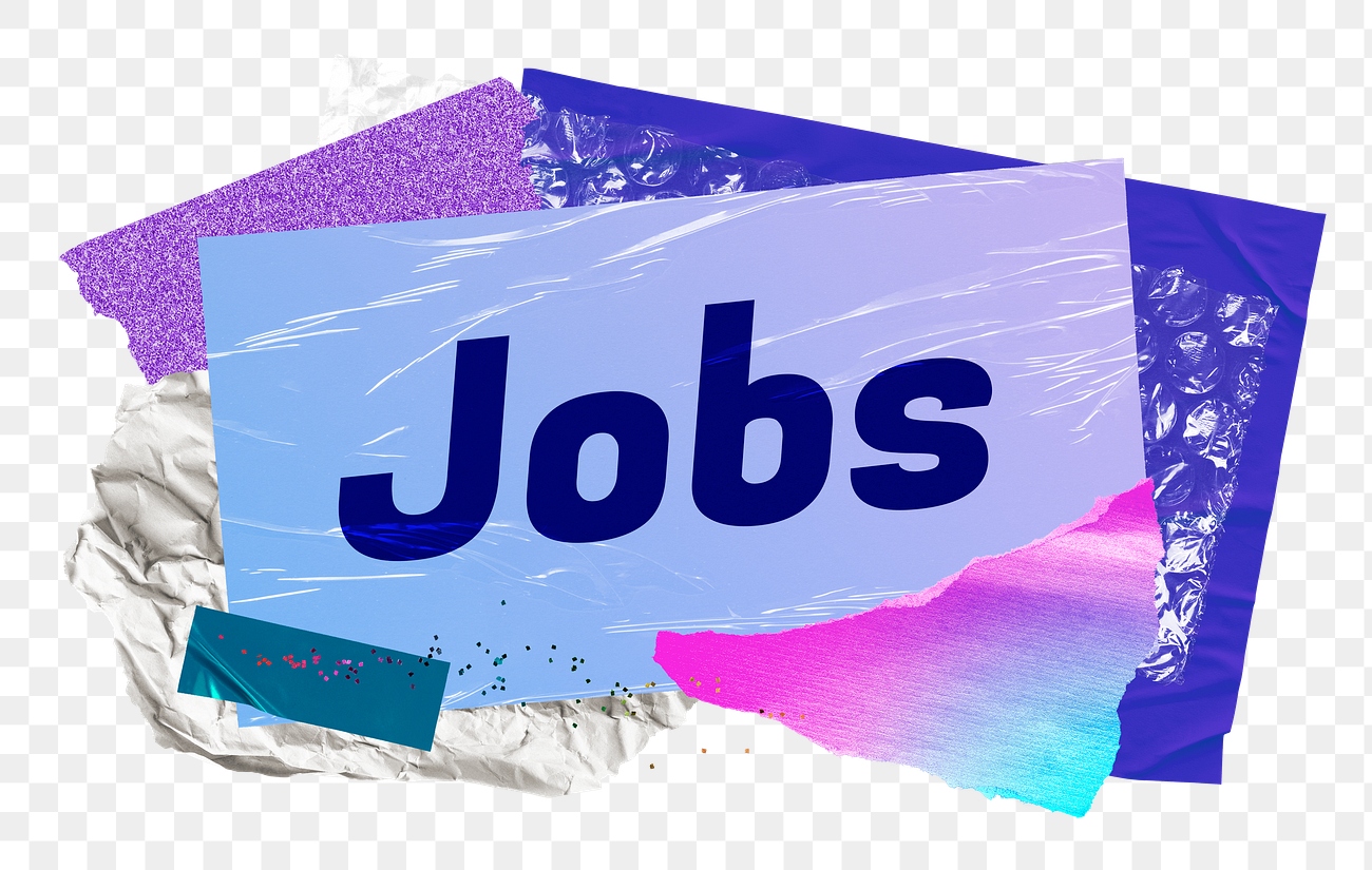 Jobs png word sticker typography, | Premium PNG - rawpixel