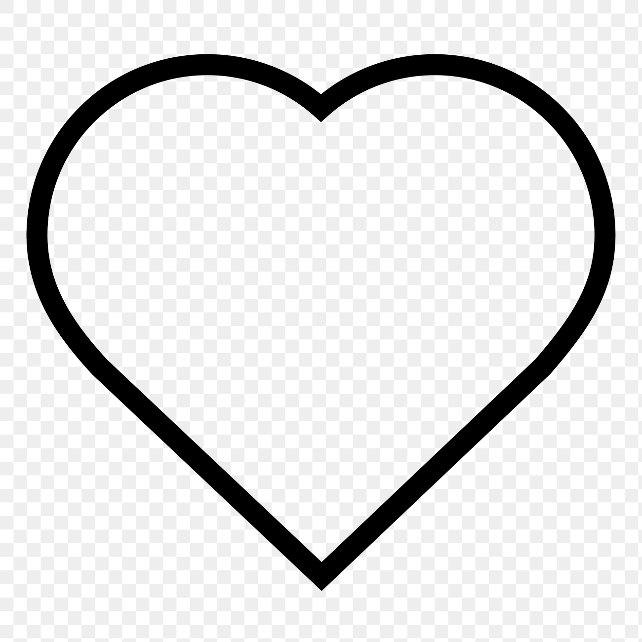 Heart shape line png icon | Premium Icons - rawpixel