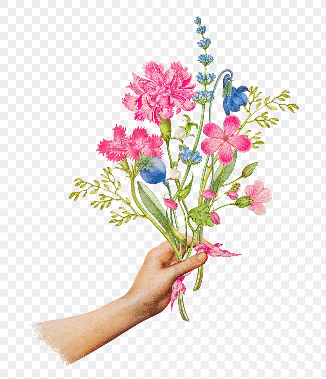 Hand png sticker holding flower | Premium PNG - rawpixel