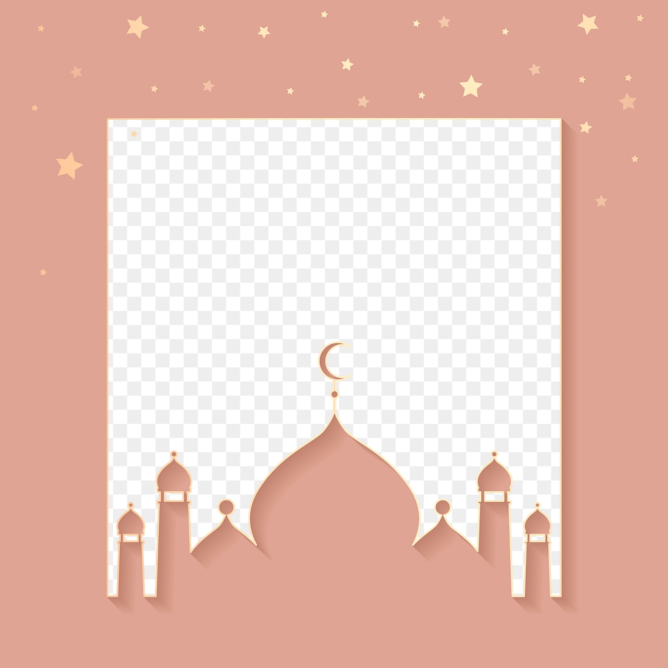 Png pink Islamic square frame | Premium PNG - rawpixel