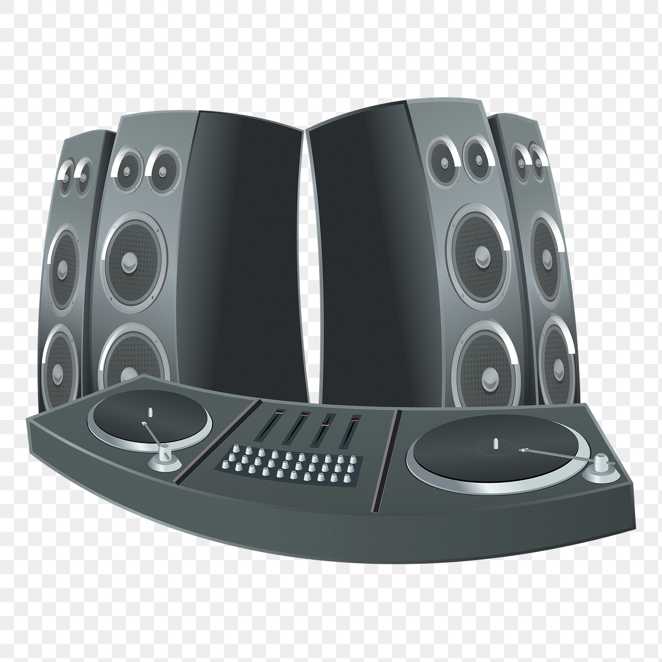 DJ turntables png sticker, transparent | Free PNG - rawpixel