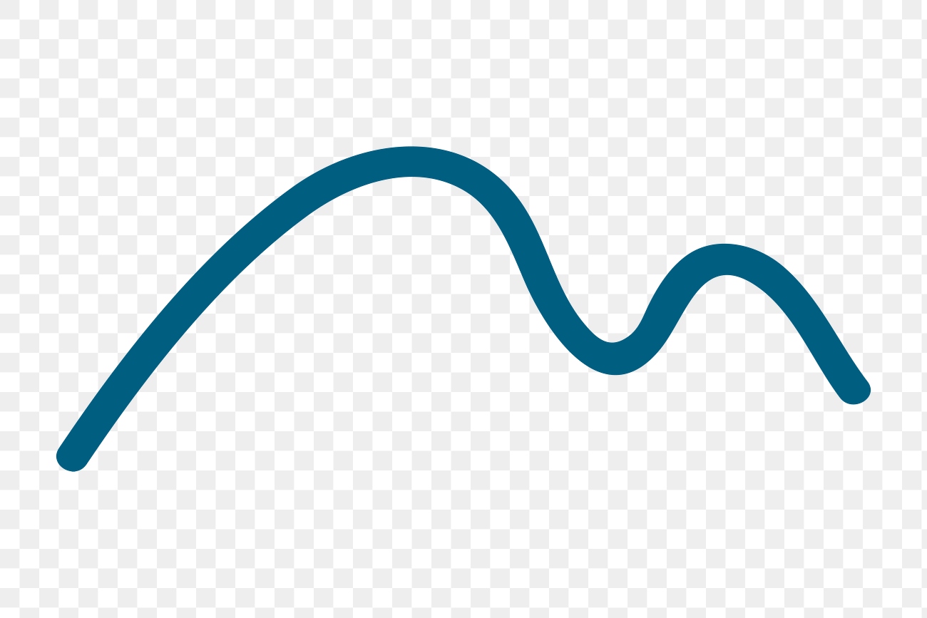 Png blue squiggle line sticker, | Premium PNG - rawpixel