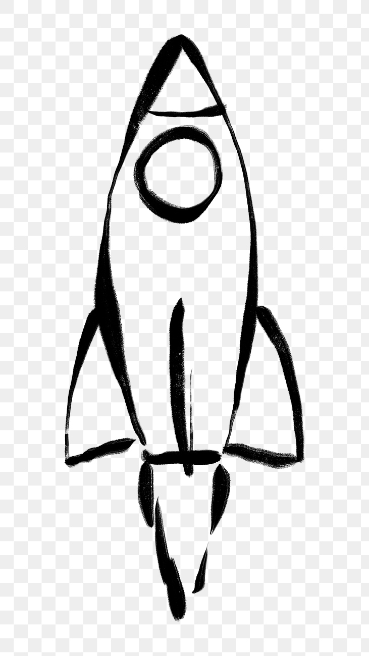 Rocket doodle png clipart, drawing | Premium PNG - rawpixel