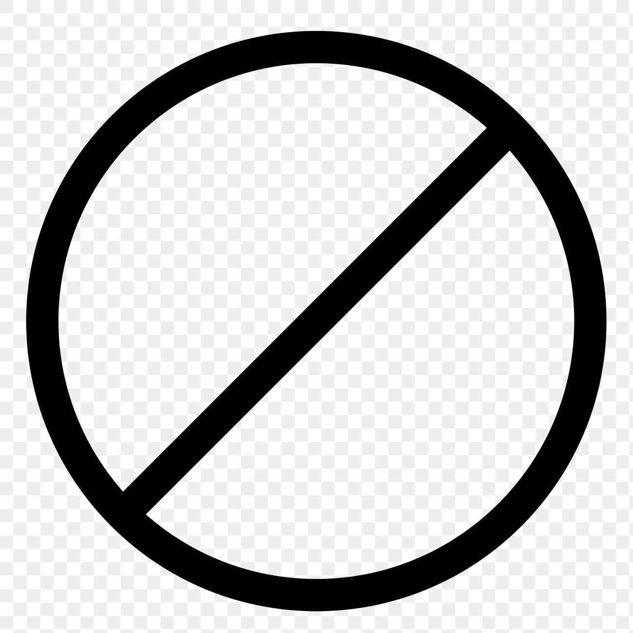 Ban sign png black sticker, | Premium Icons - rawpixel
