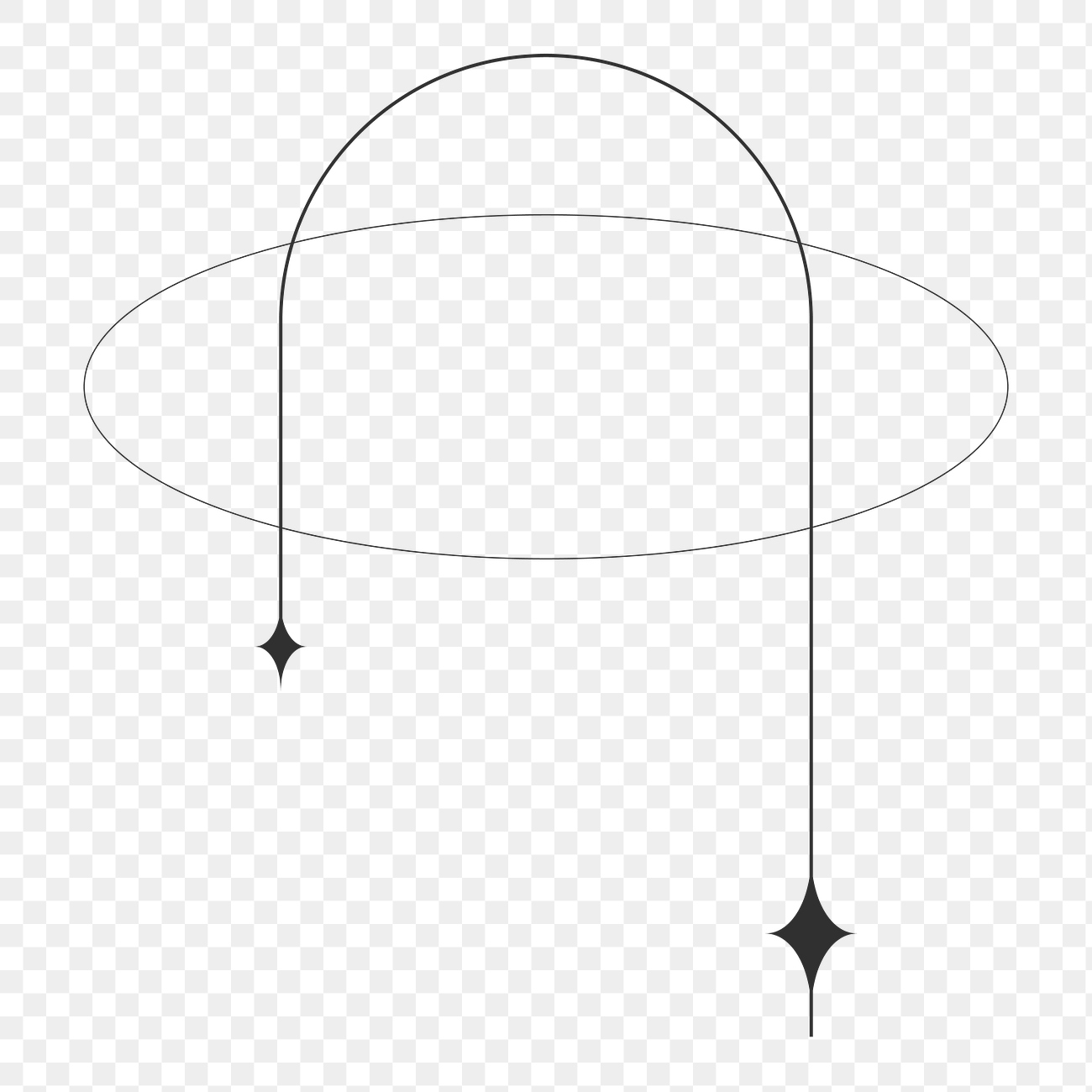 Celestial line png sticker, aesthetic | Premium PNG - rawpixel