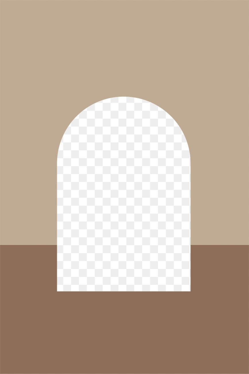 Brown arch png frame, transparent | Premium PNG - rawpixel