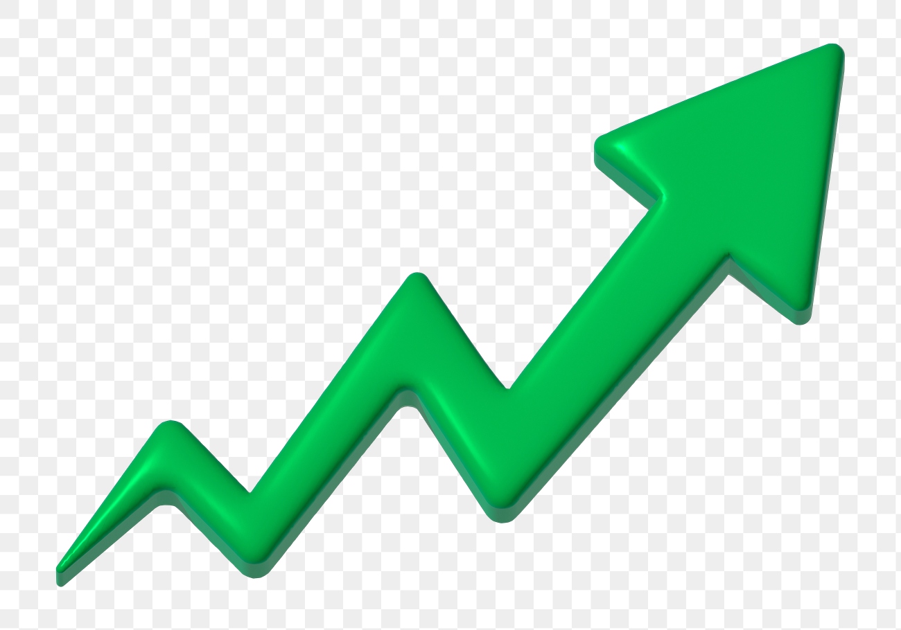 Png upward trends arrow 3D | Free PNG - rawpixel