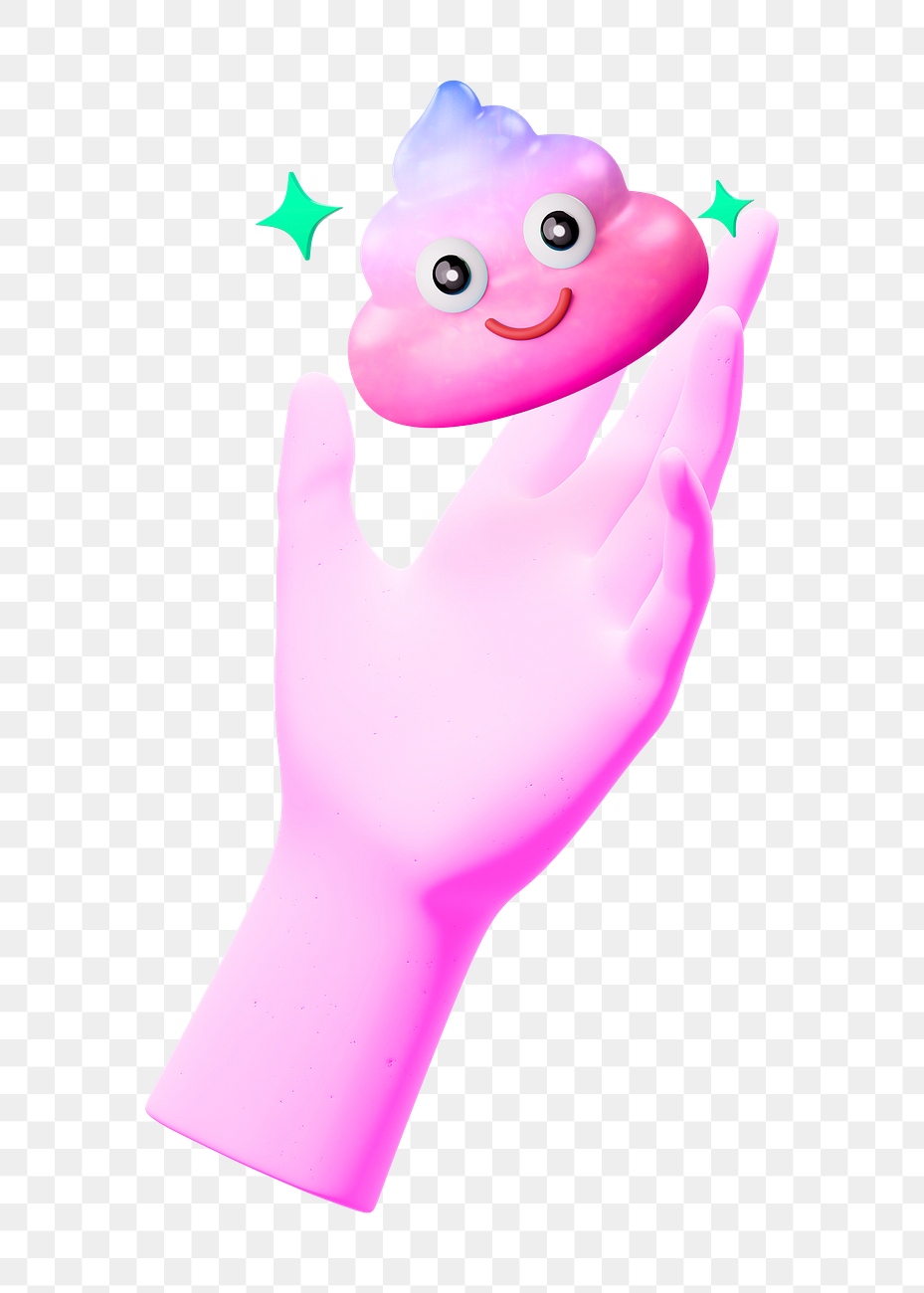 Png pink hand holding poop | Premium PNG - rawpixel