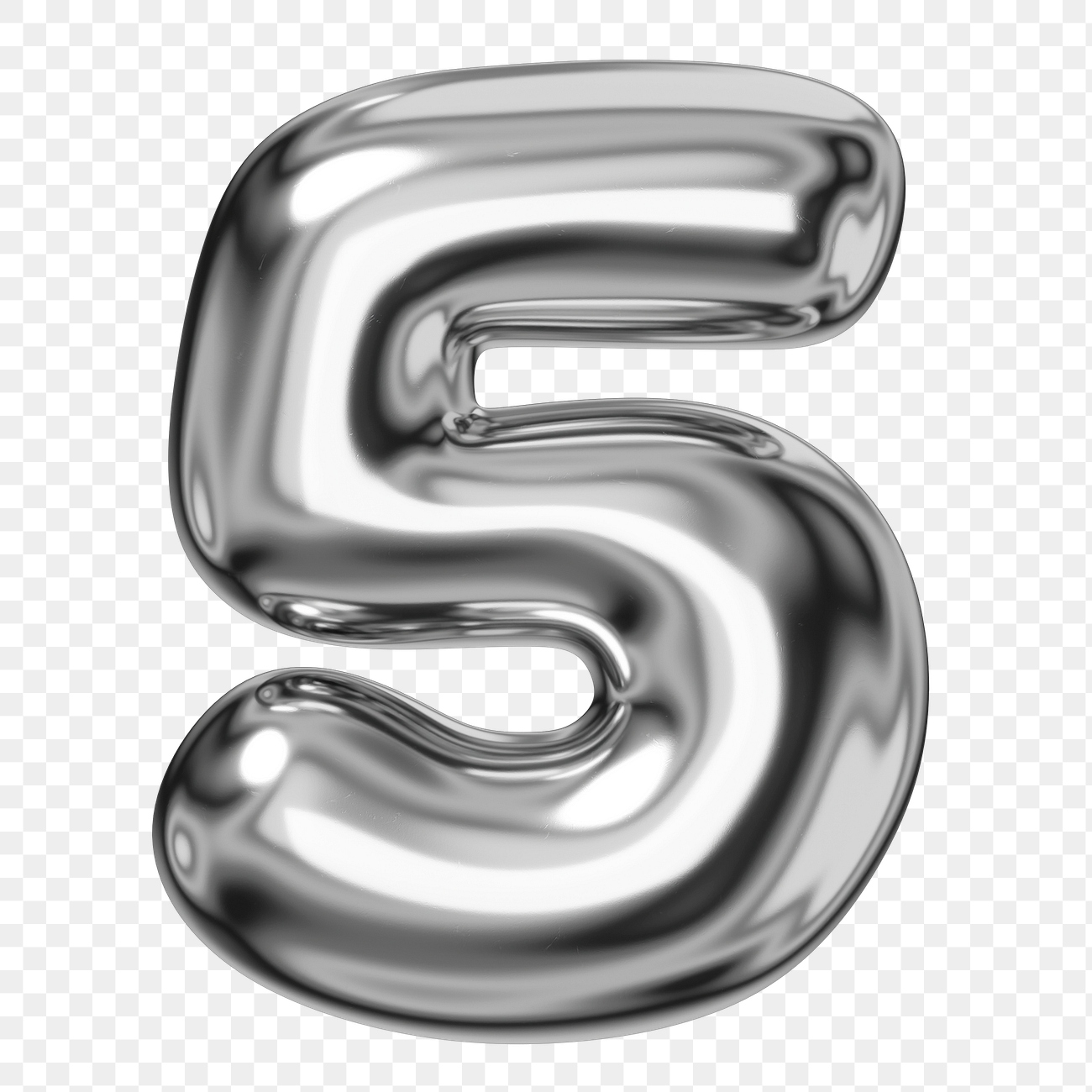 5 number png sticker, 3D | Premium PNG - rawpixel