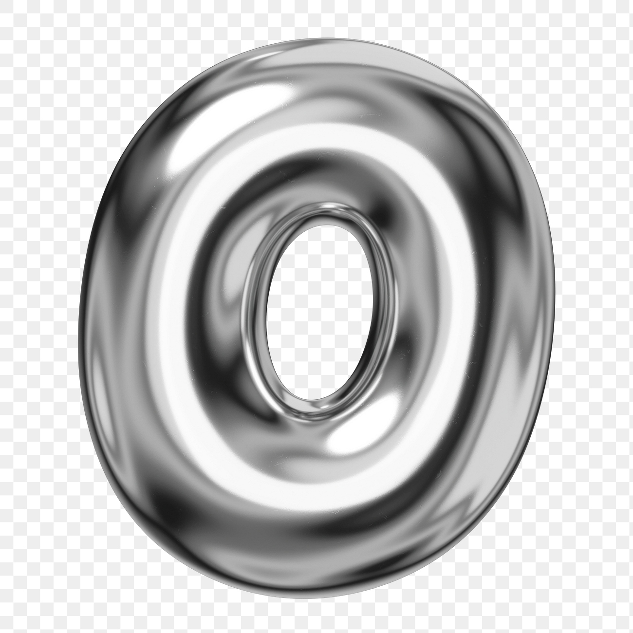 0 number png sticker, 3D | Premium PNG - rawpixel