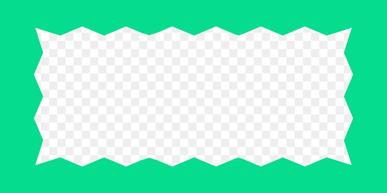 Zig-zag rectangle png frame, transparent | Premium PNG - rawpixel