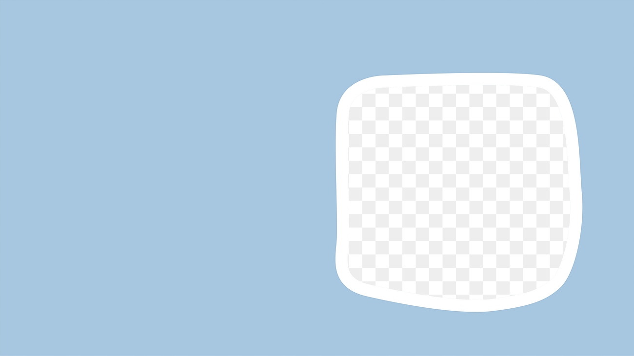 Cute blue frame png, transparent | Premium PNG - rawpixel
