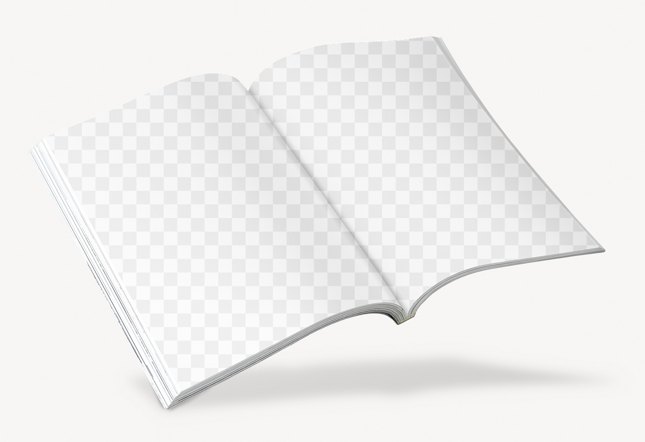 Opened magazine png mockup, transparent | Premium PNG - rawpixel