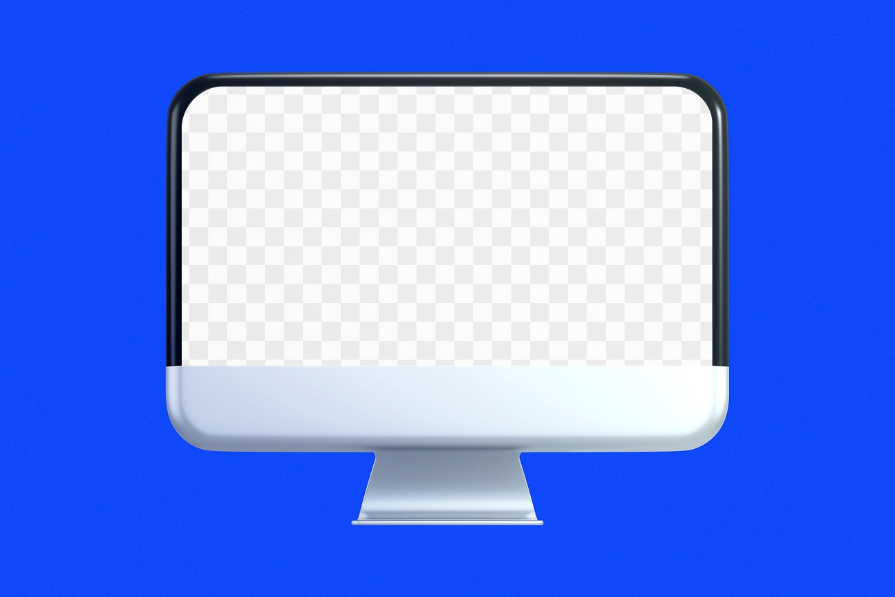 3D computer png screen mockup, | Premium PNG - rawpixel