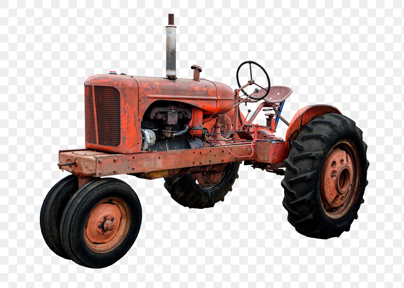 Red tractor png sticker, transparent | Free PNG - rawpixel