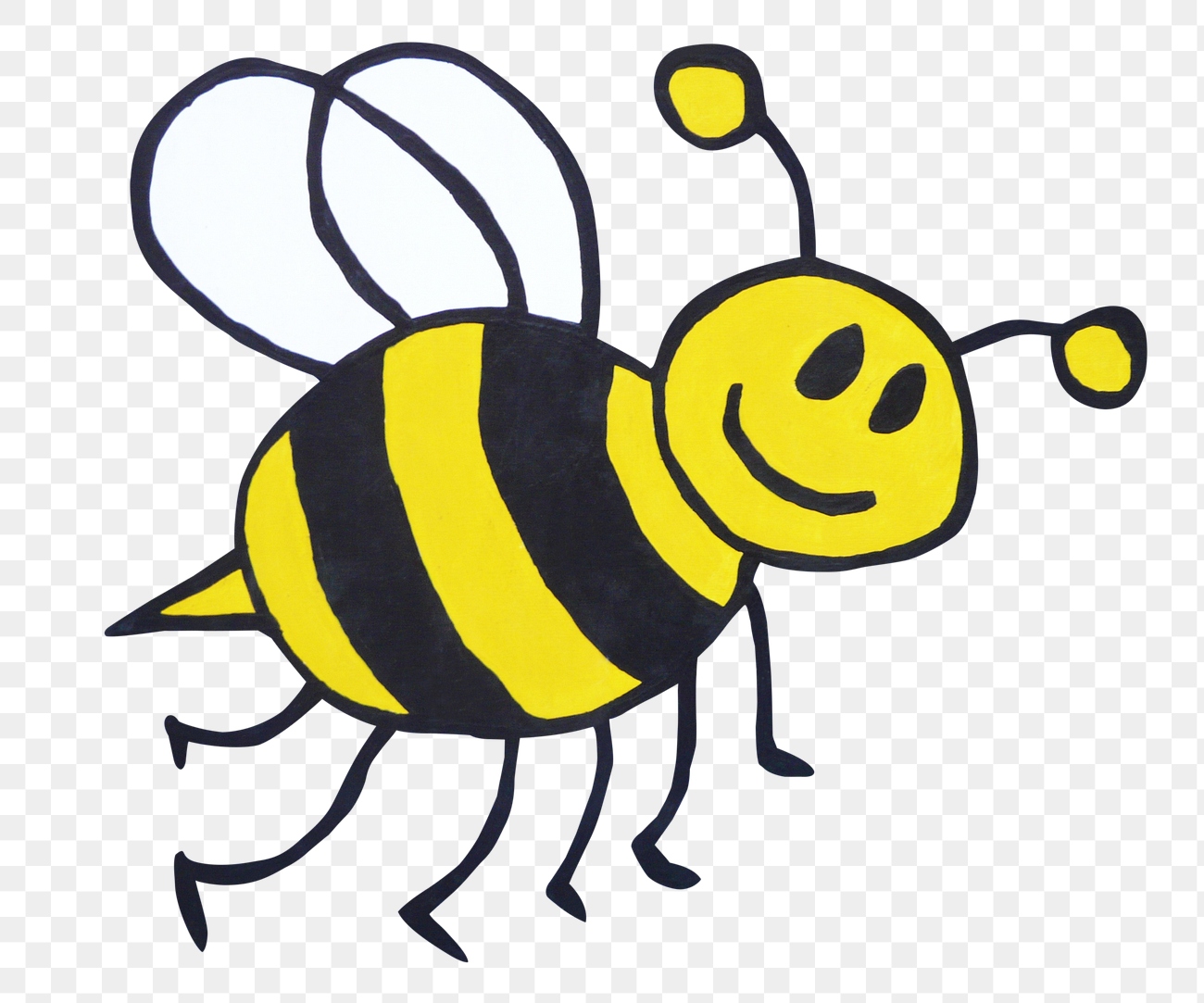 Doodle bee png sticker, transparent | Free PNG - rawpixel