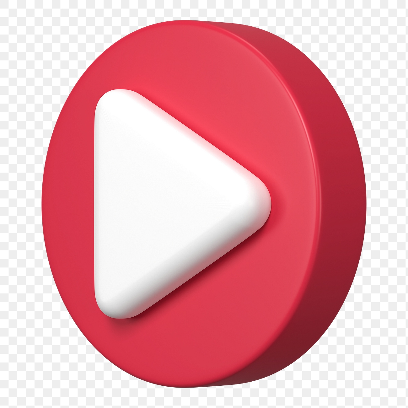 3D png play button clipart, | Premium PNG Sticker - rawpixel