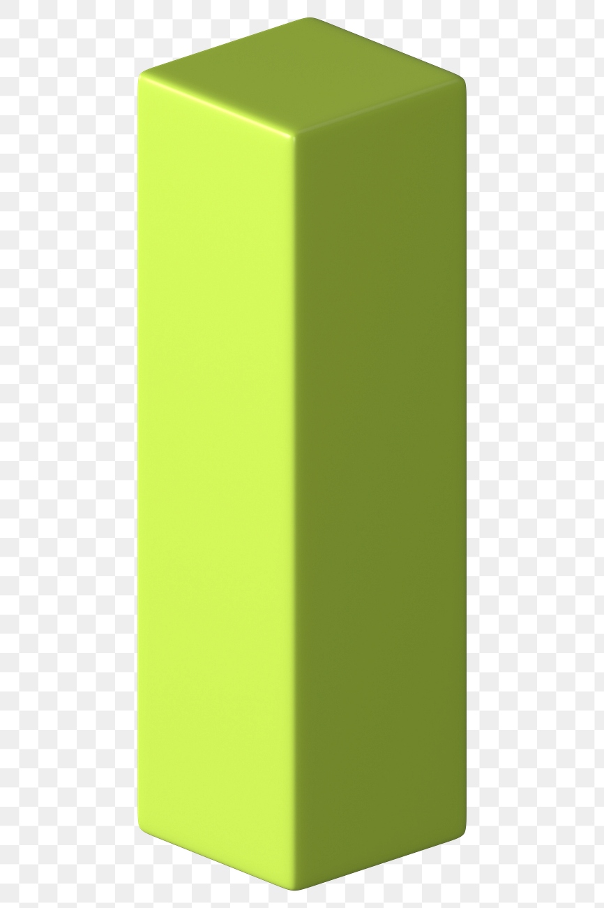 3D green cuboid png, geometric | Premium PNG - rawpixel
