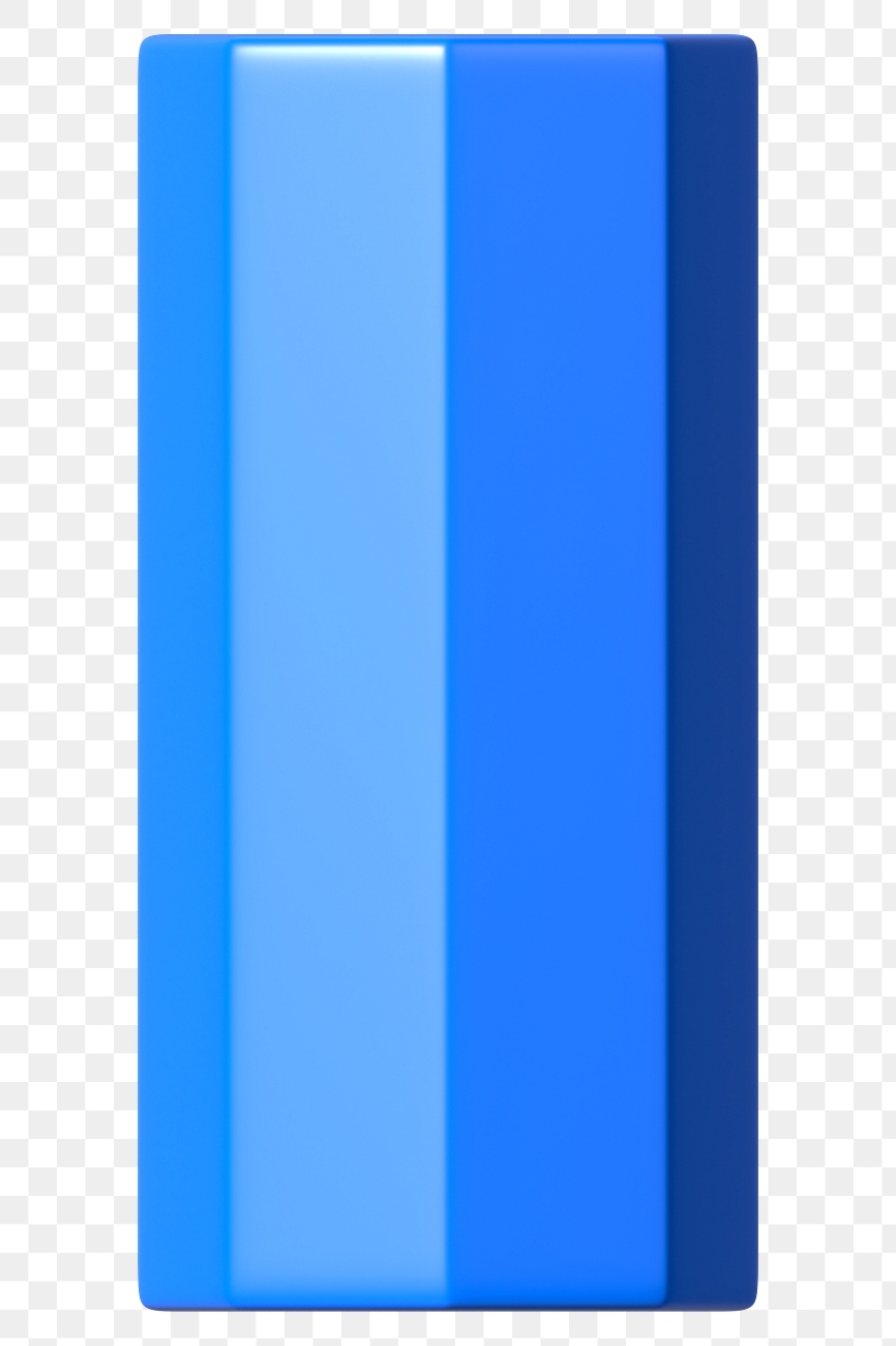 3D octagonal prism png, blue | Free PNG - rawpixel