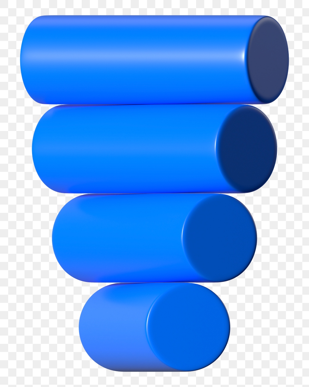 3D cylinder stack png blue | Free PNG - rawpixel