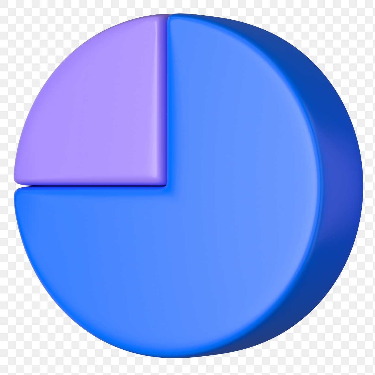 Blue pie chart png sticker | Premium PNG - rawpixel