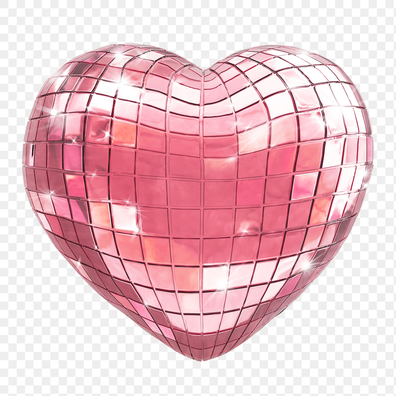 Pink disco heart png sticker | Premium PNG - rawpixel