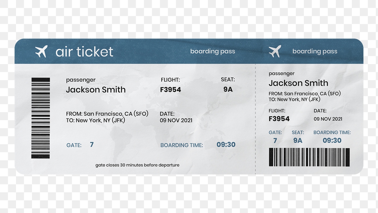 Plane ticket png sticker, transparent | Premium PNG - rawpixel