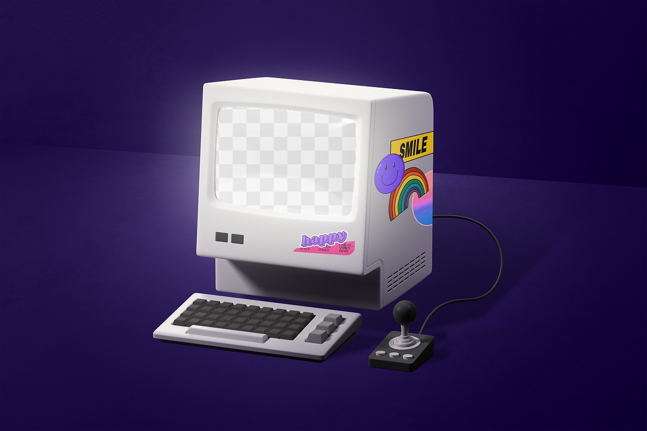 Retro computer png screen mockup, | Premium PNG - rawpixel