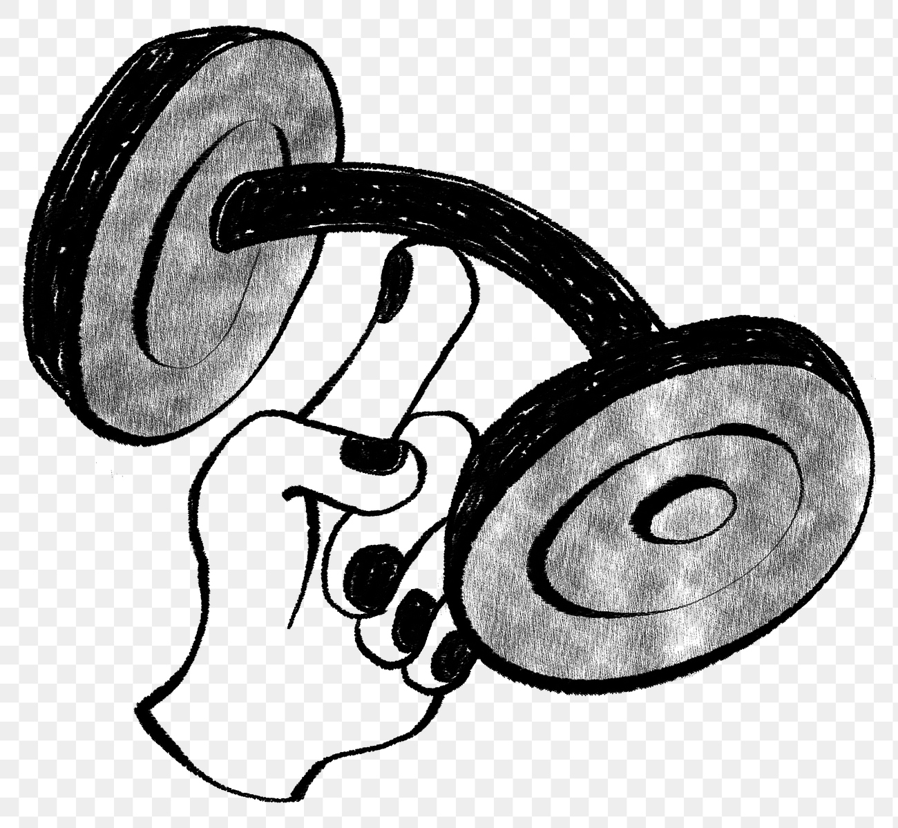 Finger lifting dumbbell png sticker, | Premium PNG - rawpixel