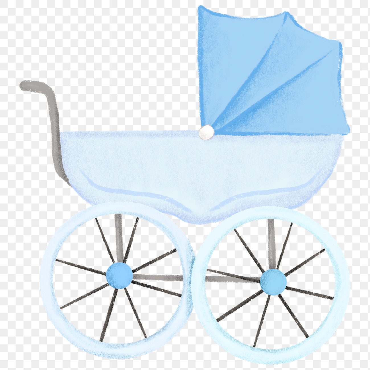 Blue baby stroller png sticker, | Premium PNG - rawpixel