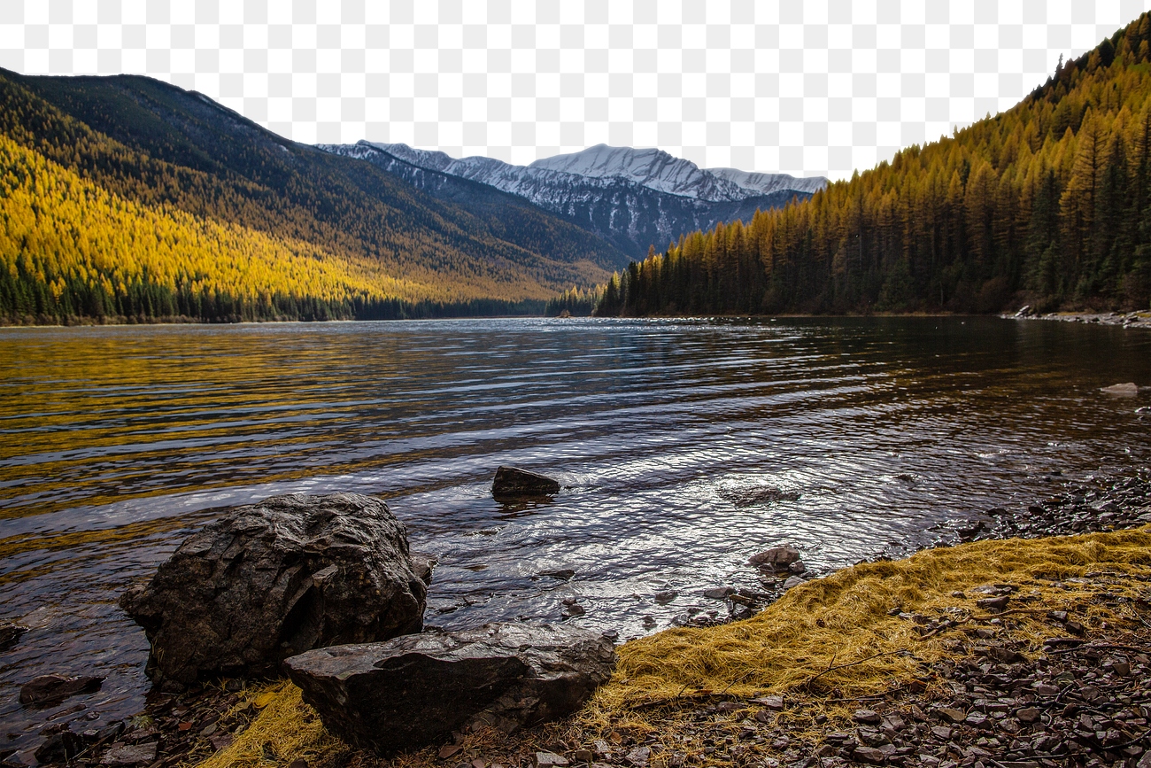 Lake landscape png border, transparent | Free PNG - rawpixel