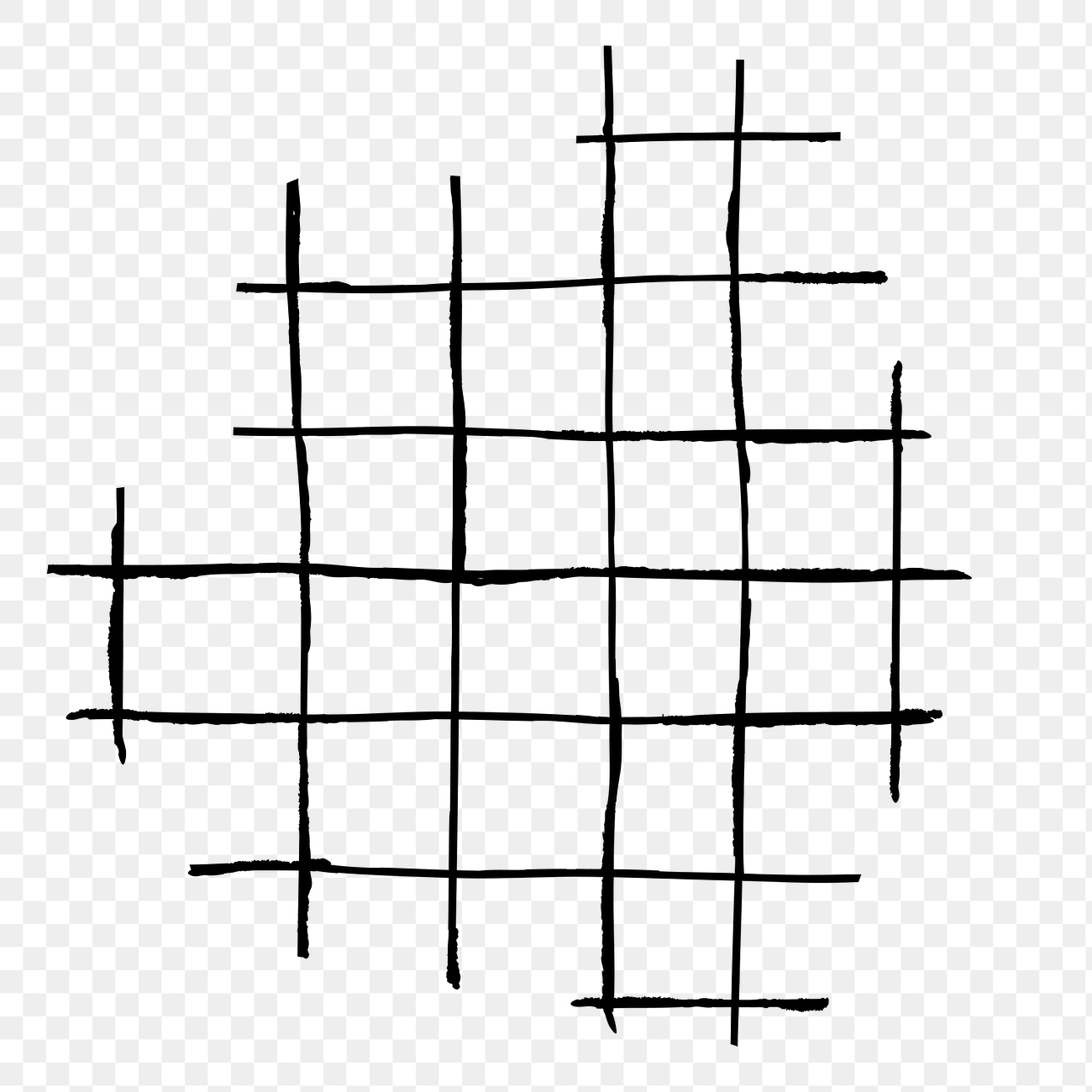 Black grid png sticker, transparent | Premium PNG - rawpixel