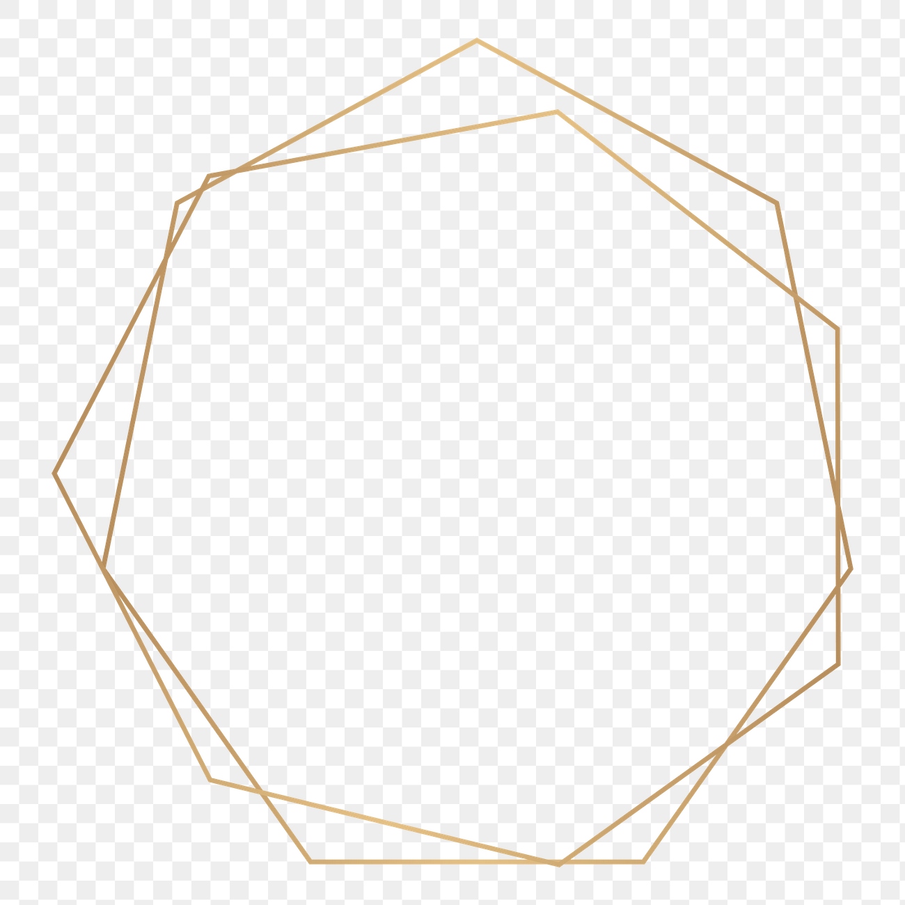 Hexagonal gold frame png geometric | Premium PNG - rawpixel