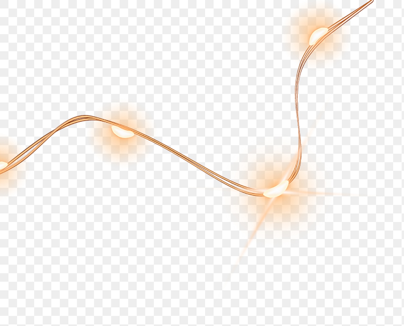 Orange string light png border, | Premium PNG - rawpixel