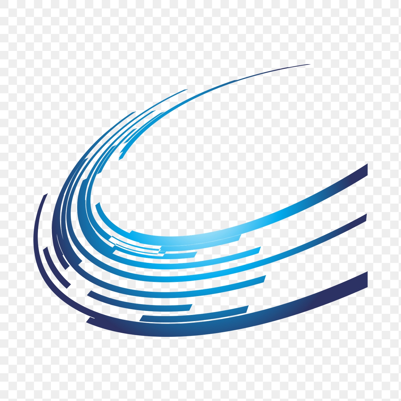 Blue curve png clipart illustration, | Free PNG - rawpixel