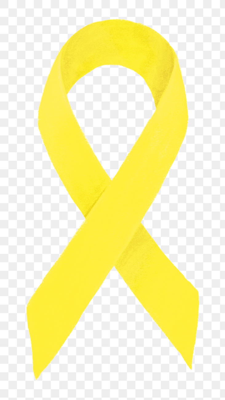 Yellow ribbon png, cancer awareness | Premium PNG - rawpixel