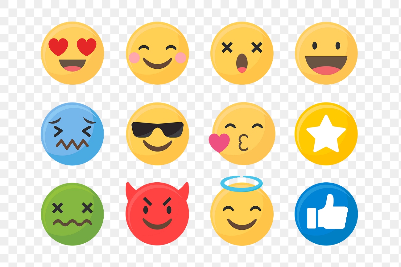 Emoticon set png, transparent background | Premium PNG - rawpixel
