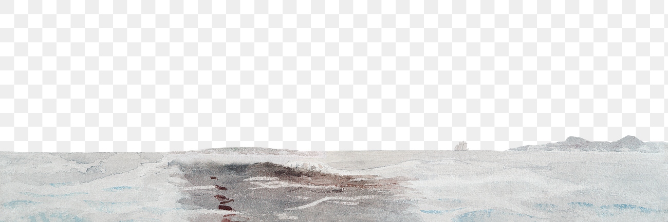 Ocean border png watercolor, transparent | Premium PNG - rawpixel