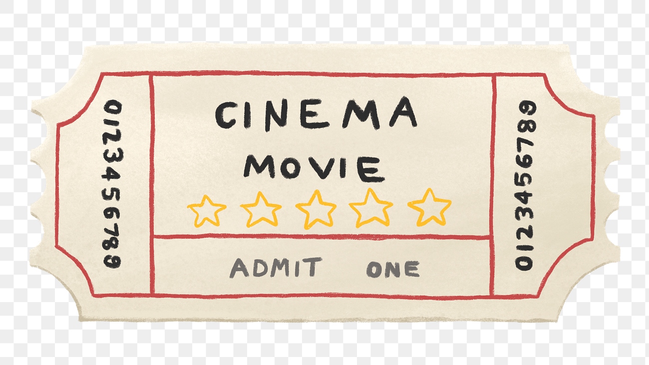 Movie ticket png, design element | Premium PNG - rawpixel
