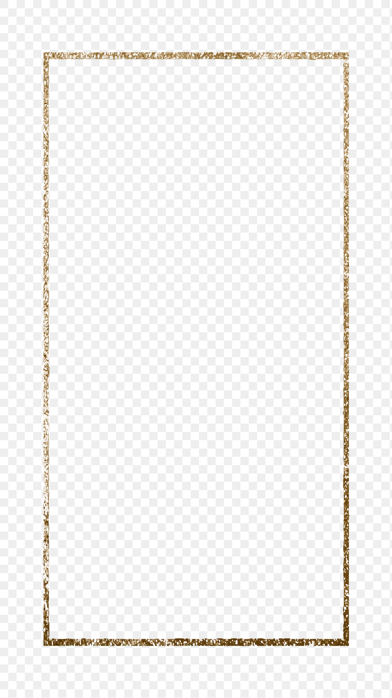 Glitter rectangle frame png, gold | Premium PNG - rawpixel