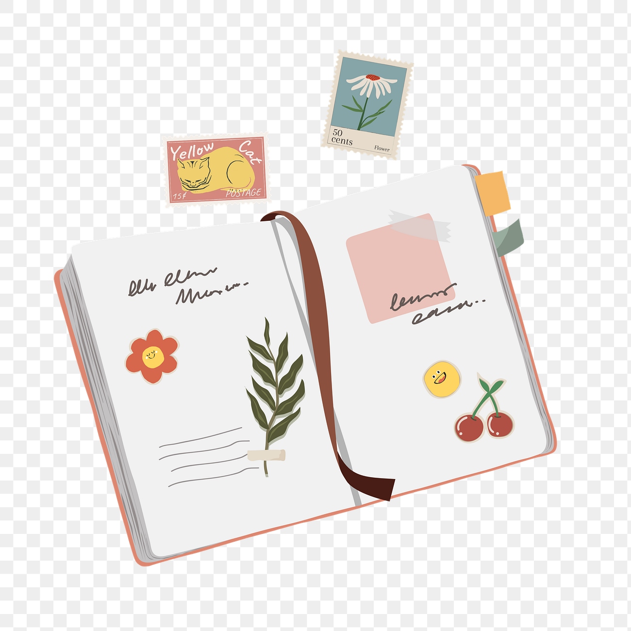 Personal journal png feminine stationery, | Premium PNG - rawpixel