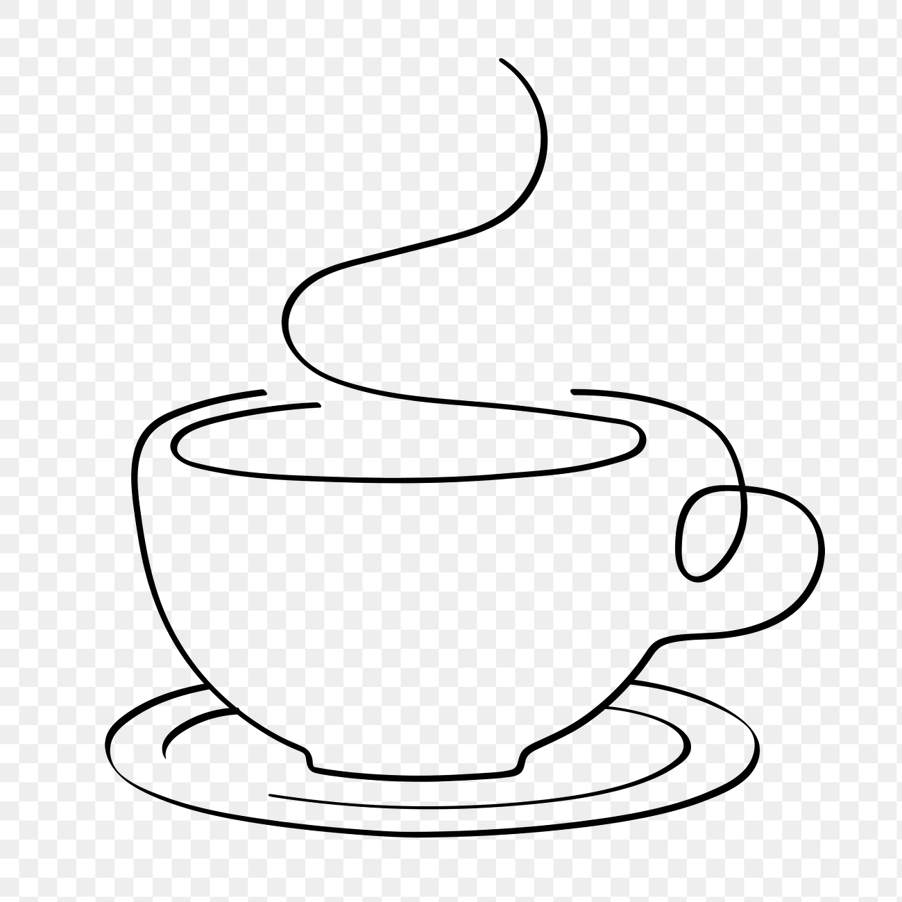 Coffee cup png line art | Premium PNG - rawpixel